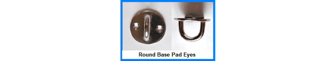 Round Base Pad Eyes | Eye Plates | Rope Services Direct