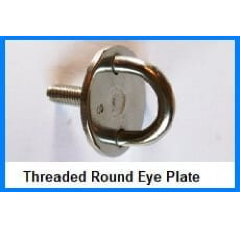 Threaded Round Eye Plate | Stainless Fittings | Rope Services Direct