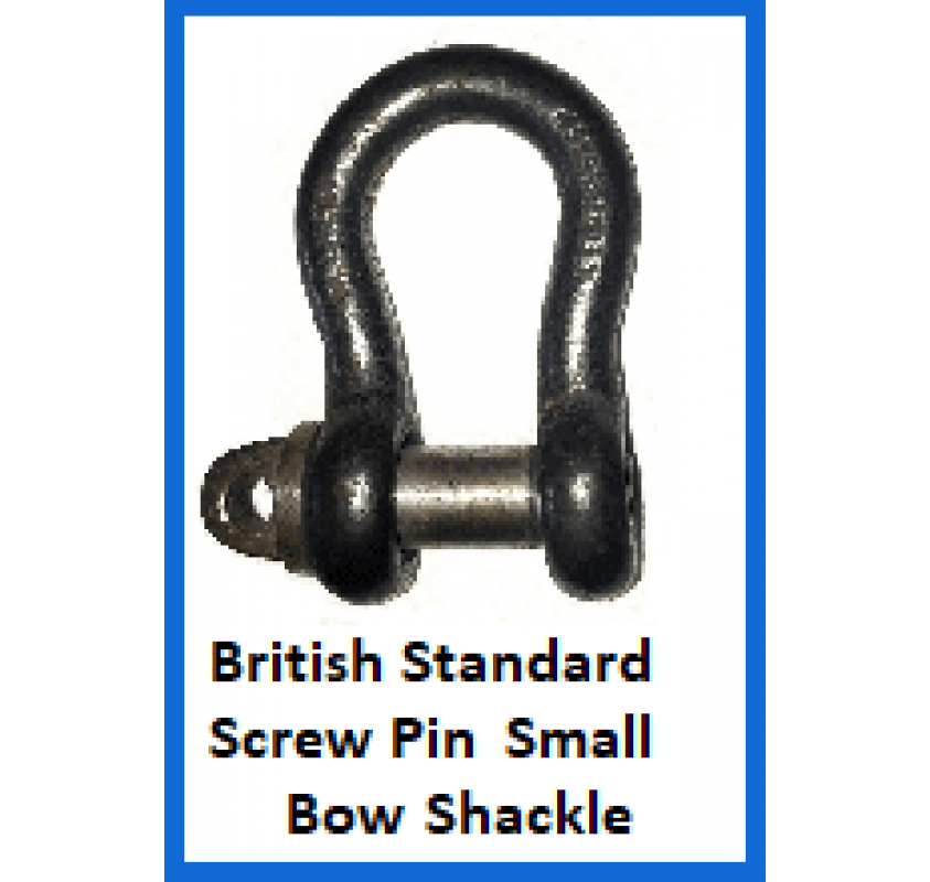 British Standard Small Screw Pin Bow Shackle | Rope Services Direct