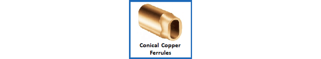 Conical Copper Ferrules | Conical Ferrule | Rope Services Direct