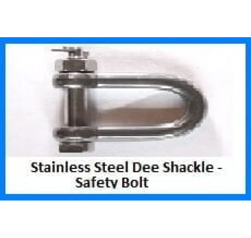 Stainless Steel Dee Shackle – Safety Bolt | Stainless D Shackles | Rope ...