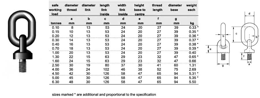 Eye Bolts | Lifting Eyes | Buy Eyebolts - Rope Services Direct